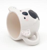 China Custom logo ceramic cute 3d animal face shaped coffee mugs for sale