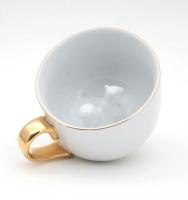 China Advertising Gifts Gold Handle Mug Personalized Ceramic Coffee Mug Cup Make Tea for sale