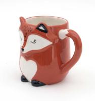 China Customized Handmade 3d Fox Animal Cute Lovely Ceramic Mugs Coffee mug for sale