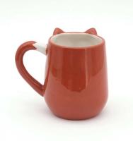 China Customized Handmade 3d Fox Animal Cute Lovely Ceramic Mugs Coffee mug for sale