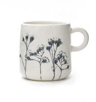 China Handmade Coffee Mug With 3D Matte Clear Glaze Ceramic Stoneware Mugs For Gift for sale
