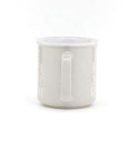 China 2025 Design Customized Coffee Mug 10oz Enamel-Like White Coffee Mug For Gift for sale