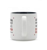 China Ceramic Dad Mug Coffee Mug White Color With Creative Words 