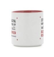 China Ceramic Dad Mug Coffee Mug White Color With Creative Words 