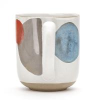 China Round Colorful Hand Painting Ceramic Coffee Mug Cup for sale