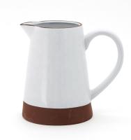China White Ceramic Water Pitcher With Lid Custom Coffee Water Milk Pitcher Multicolored Manufacturing Jugs for sale