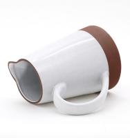 China White Ceramic Water Pitcher With Lid Custom Coffee Water Milk Pitcher Multicolored Manufacturing Jugs for sale