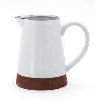 China White Ceramic Water Pitcher With Lid Custom Coffee Water Milk Pitcher Multicolored Manufacturing Jugs for sale