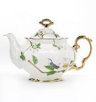 China Ceramic Chinese Teapot  Kettle Floral Design Teapot Large Capacity For Afternoon Tea for sale