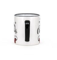 China Travel White Christmas Ceramic Mug For Silk Print Handpaint Bulk Porcelain Christmas Dinnerware for sale