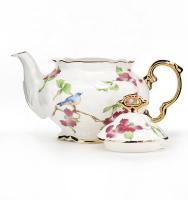 China 2 Litre Ceramic Teapot Ceramic Floral Teapot Large Capacity For Afternoon Tea for sale