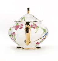 China 2 Litre Ceramic Teapot Ceramic Floral Teapot Large Capacity For Afternoon Tea for sale