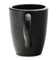China Custom Logo Plain Black Glazed Color Reusable Ceramic Coffee Mug for sale
