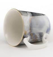 China Marble design high-end cup and saucer gift set porcelain coffee tea cups and saucers for sale
