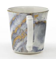 China Marble design high-end cup and saucer gift set porcelain coffee tea cups and saucers for sale