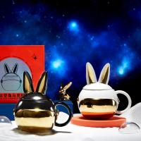 China Ready To Ship In Stock Custom ceramic cute 3d animal face shaped coffee mugs for gift for sale