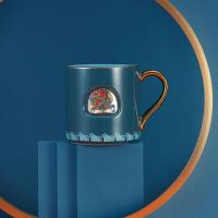 China High Value Creative Mug 3d Embossed Craft Coffee Mug Used For Breakfast Afternoon Tea for sale