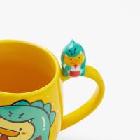 China Large capacity mug cute Dinosaur Duck ceramic milk coffee oatmeal breakfast drinking mug for home office for sale