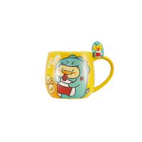 China Cartoon Couple Large-Capacity Coffee Mugs Large Capacity Cute Duck Pattern Ceramic Mugs Cups for sale