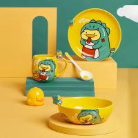 China Cartoon Couple Large-Capacity Coffee Mugs Large Capacity Cute Duck Pattern Ceramic Mugs Cups for sale
