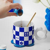 China Ready To Ship In Stock Wholesale Mugs Vintage Klein Blue Creative High Value Ceramic  Boys Mugs Customizable Office Couple for sale