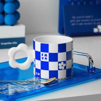 China Ready To Ship In Stock Wholesale Mugs Vintage Klein Blue Creative High Value Ceramic  Boys Mugs Customizable Office Couple for sale