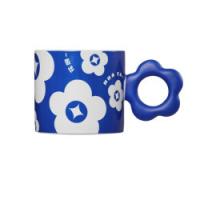 China Ready To Ship In Stock Wholesale Mugs Vintage Klein Blue Creative High Value Ceramic  Boys Mugs Customizable Office Couple for sale