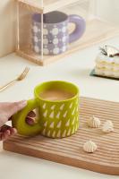 China Ready To Ship In Stock Unique Handmade Ceramic Mugs Colorful Striped Pattern Tea Milk Porcelain Mug 3d for sale