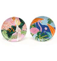 China Hot Selling 8 Inch dinnerware ceramic high quality colorful salad plate for spring summer Porcelain Dish for sale