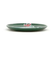 China 8.8 Inch Cactus Plants Ceramic Salad Plate Dinner Plate For Spring Summer for sale