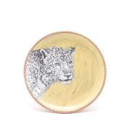 China Animal Zebra Tiger Printing Stoneware Plate For Kids Heath Ceramics Dinner Plates for sale