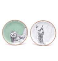 China Animal Zebra Tiger Printing Stoneware Plate For Kids Heath Ceramics Dinner Plates for sale