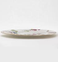 China White ceramic decorative gold edge dinner plate set for wedding party for sale