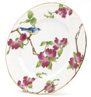 China White ceramic decorative gold edge dinner plate set for wedding party for sale