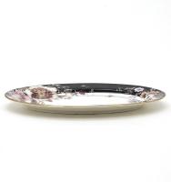 China High quality porcelain white dining set ceramic floral pattern dinner plate for sale
