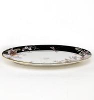 China High quality porcelain white dining set ceramic floral pattern dinner plate for sale