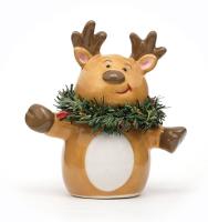 China Creative Cute Animal Earthenware Ceramic Salt And Pepper Shaker Set For Christmas for sale