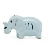China Blue 3d Animal Shaped Pottery Stoneware Salt And Pepper Shaker With Decal On Glaze for sale