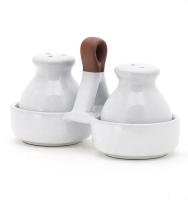 China Ceramic Condiment Container Cruet Set Ceramic Salt And Pepper Shakers Cruet for sale