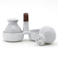 China Ceramic Condiment Container Cruet Set Ceramic Salt And Pepper Shakers Cruet for sale