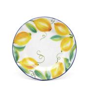 China Customized Garden Modern Fruits Lemon Printed Dessert Plates Dinner Plate Sets Ceramic for sale