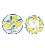 China Customized Garden Modern Fruits Lemon Printed Dessert Plates Dinner Plate Sets Ceramic for sale