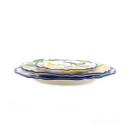 China Customized Garden Modern Fruits Lemon Printed Dessert Plates Dinner Plate Sets Ceramic for sale