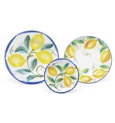 China Customized Garden Modern Fruits Lemon Printed Dessert Plates Dinner Plate Sets Ceramic for sale