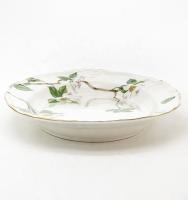 China Floral Ceramic Dinner Plates Tableware Gold Rim Ceramic Soup Plate TW-02A121 for sale