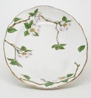 China Floral Ceramic Dinner Plates Tableware Gold Rim Ceramic Soup Plate TW-02A121 for sale
