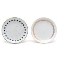 China Tableware Dinner Plate Set Stoneware Handpaint Dinner Sets Gold Ceramic Dinner Plates for sale