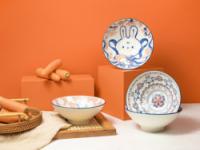 China Ready To Ship In Stock Personalized Ceramic Bowls Gift Set Colorful Printed Under Glazed Kitchen 4pcs Soup 6.5 Inch 8 Inch for sale
