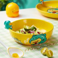 China Ready To Ship In Stock Cartoon Cute Children'S Tableware Set 10 Oz  Ceramic Bowl Home Eating for sale