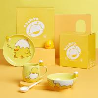 China Ready To Ship In Stock Ceramic Tableware Wedding Gifts Plate Set For Home Restaurant Round Flat Fruit Vegetable Plate for sale